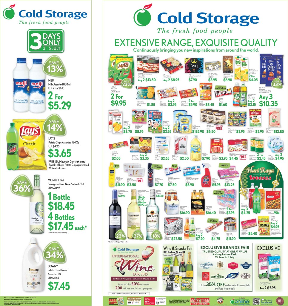 Cold Storage: Weekly Promotions Ad (3 - 9 Jul 2015) | MoneyDigest.sg
