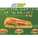 Subway: Buy One, Get One at 50% Off (2 Mar - 13 Apr 16) | MoneyDigest.sg