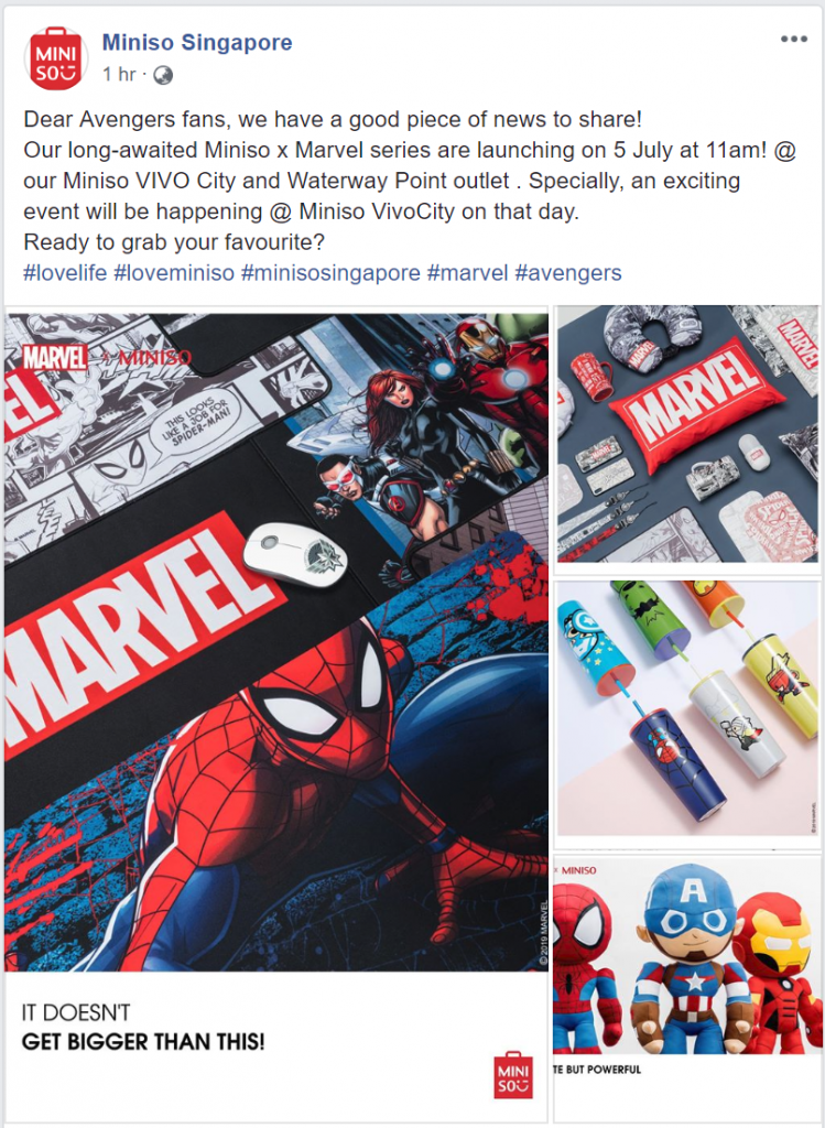 Miniso x Marvel merchandise to be launched in Singapore on 5 July 2019 ...