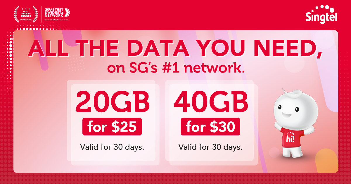Get all the data you need with Singtel’s NEW prepaid data plans ...