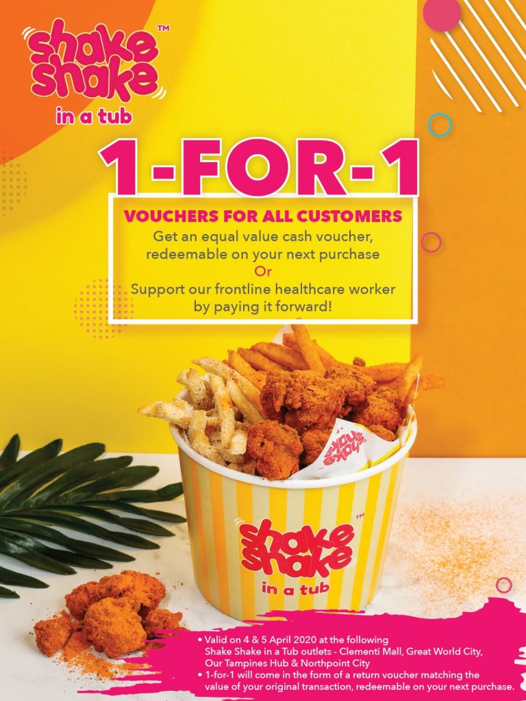 Enjoy a 1-for-1 promotion at Shake Shake In A Tub this weekend ...