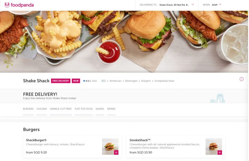 Shake Shack now delivers via foodpanda and you can enjoy free delivery ...