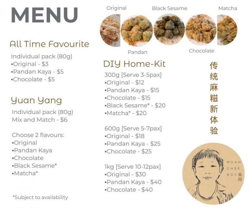 Muah Chee Boy: Homemade muah chee in unique flavours like matcha, black ...