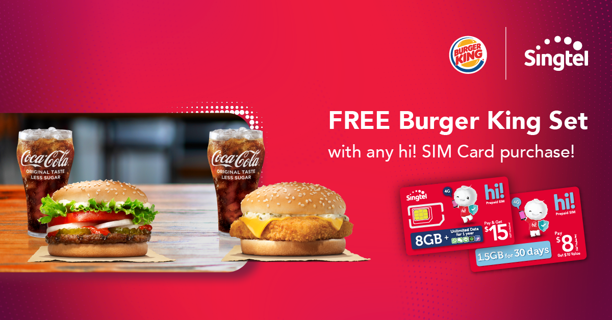FREE Burger King WHOPPER JR.® or Fish Burger Set (worth $7.60) with ...