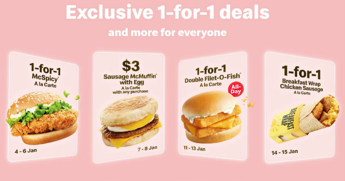 McDonald's offering 1-for-1 deals and more for the month of January ...
