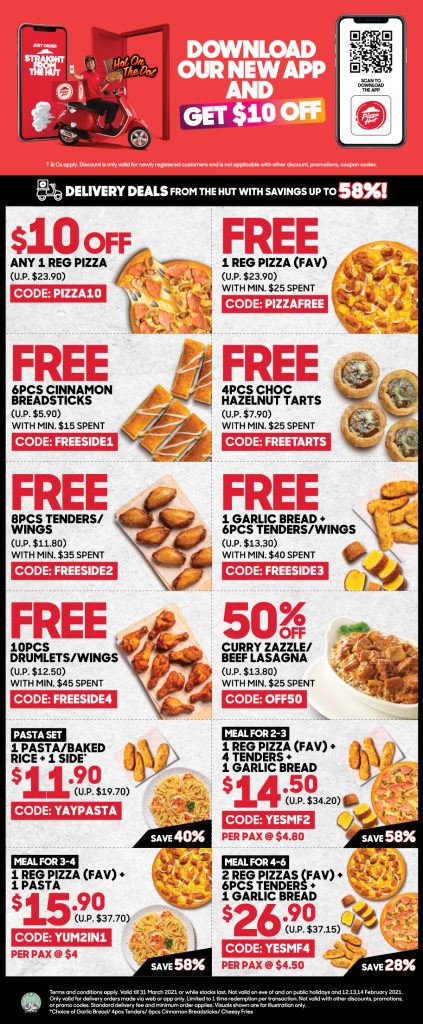 24 Pizza Hut Coupon Deals For Delivery & Takeaway From Now Till 31 Mar ...