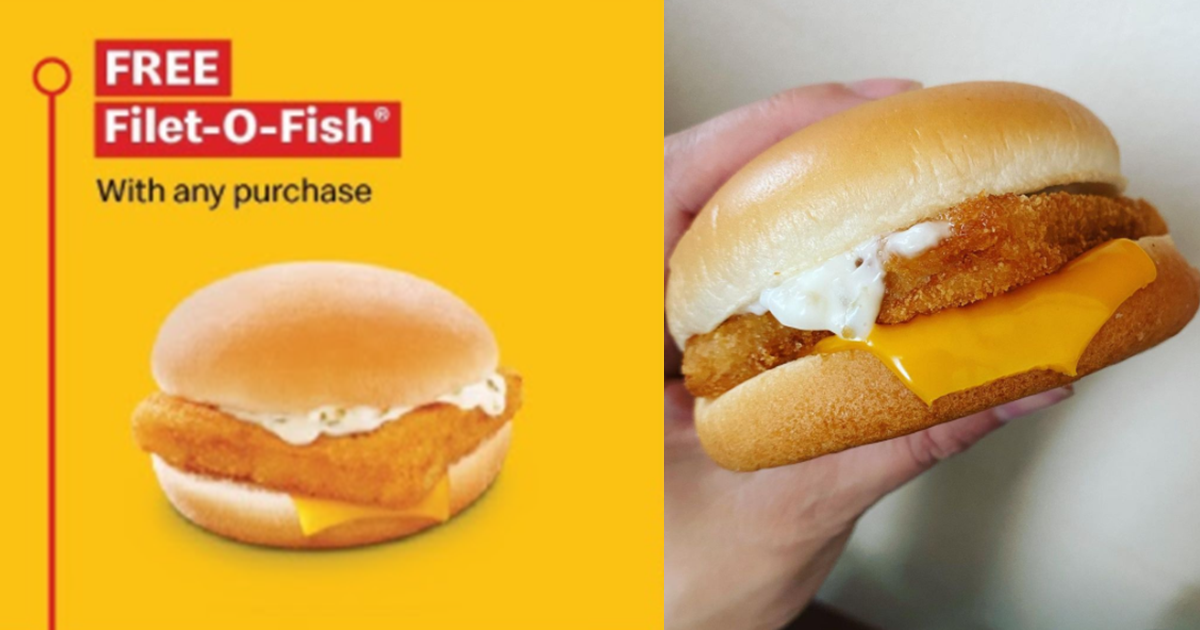 Get a FREE Filet-O-Fish with any purchase via McDelivery from now till ...