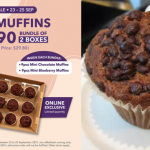 The Coffee Bean & Tea Leaf Singapore has mini muffin at $1.10 each at ...