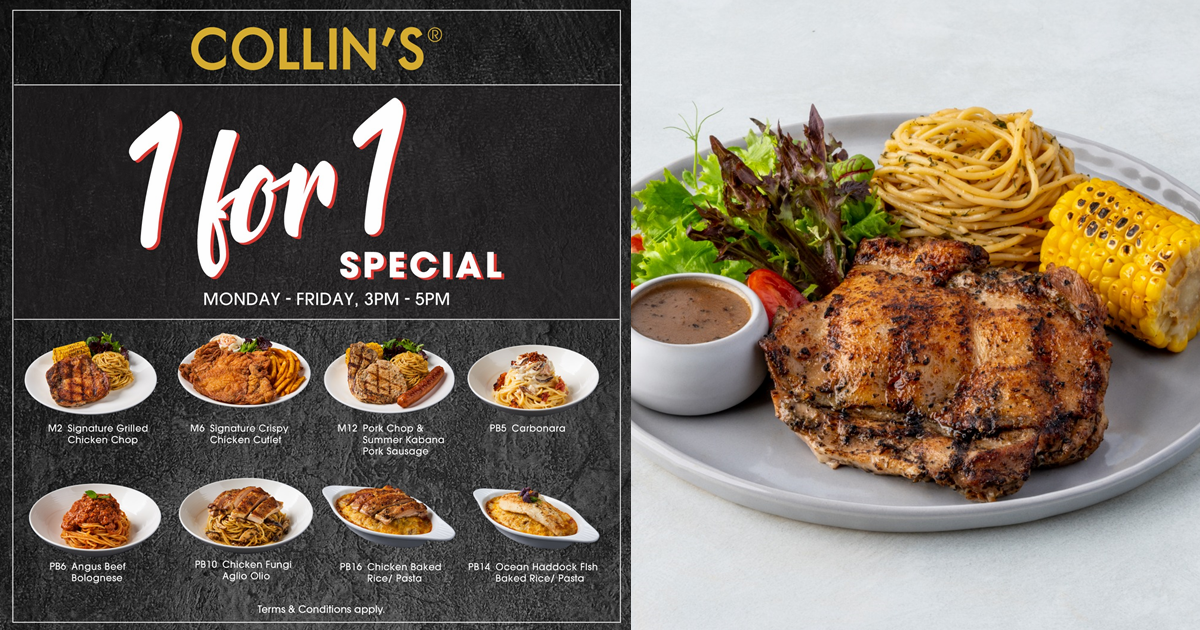 Collin's Grille launches new 1-FOR-1 Specials from 1 October 2021 ...
