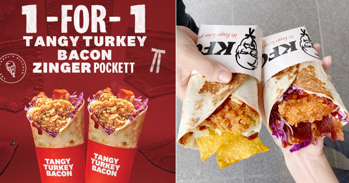 KFC offering 1-FOR-1 Tangy Turkey Bacon Pockett from 17 - 19 Nov 21 ...