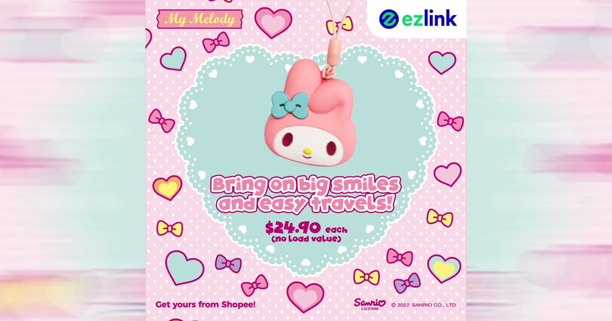 My Melody EZ-Link Charm will be available on Shopee from 25 Jan 22 ...