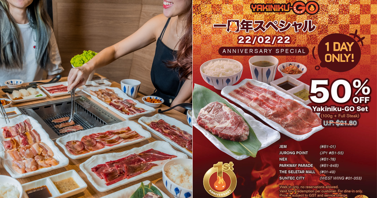 6 Yakiniku-GO outlets to offer 50% OFF Bestseller Set at $10.90 for 1st ...