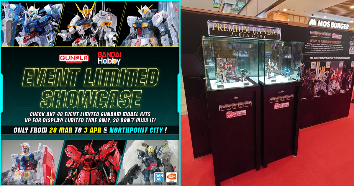 Gunpla event showcase at Northpoint City has 48 event-limited Gundam ...