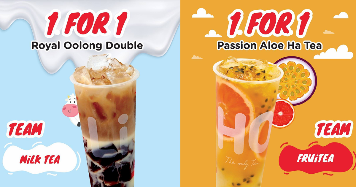 LiHO Singapore offering 1-FOR-1 selected drinks from now till 20 Mar 22 ...