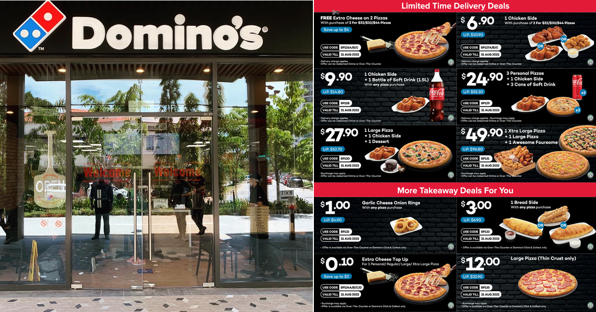12 Domino's Pizza Coupons You Can Use From Now Till 31 Aug 2022 ...