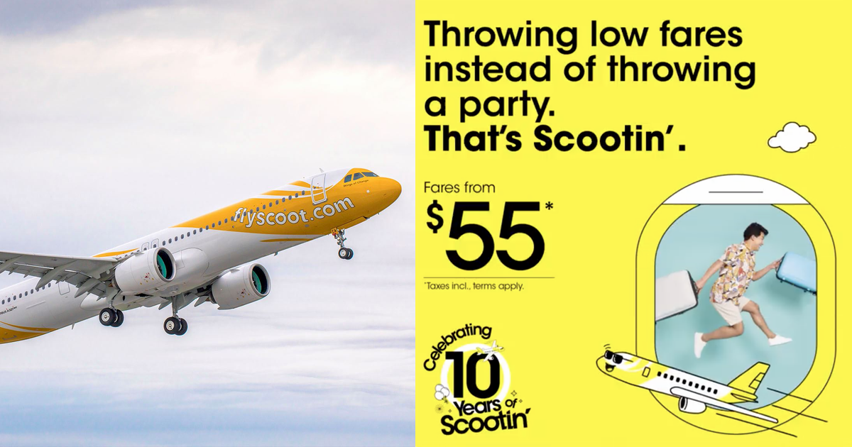 Scoot celebrates birthday with one-way fares from S$55 when you make ...