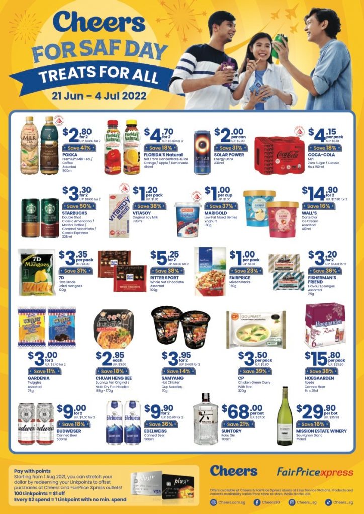 Up to 50% OFF for snacks and drinks at Cheers and FairPrice Xpress, in ...