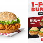 1-FOR-1 Zinger and Original Recipe Burgers at KFC from 26 - 30 Sep 22 ...