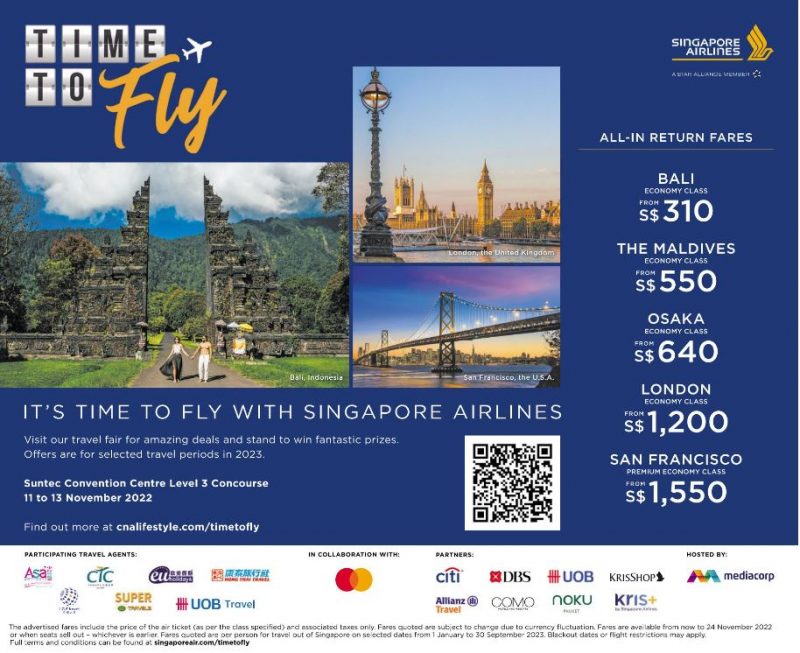 Singapore Airlines's Travel Fair Has Promo Fares To Over 50 ...