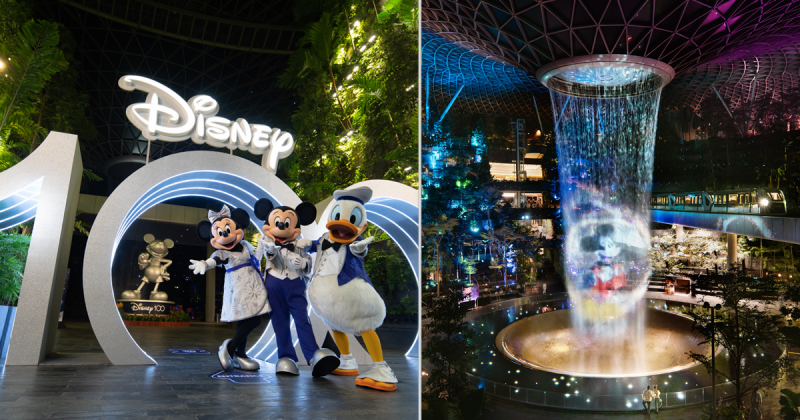 Jewel Changi Airport Has Disney100 Light & Sound Show, Photo Spots ...