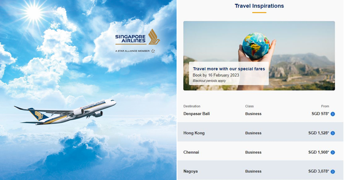 Singapore Airlines Has Promo Fares To Over 30 Destinations From S$248 ...