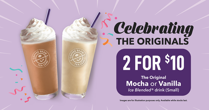 The Coffee Bean & Tea Leaf offering 2-for-$10 The Original Mocha or ...
