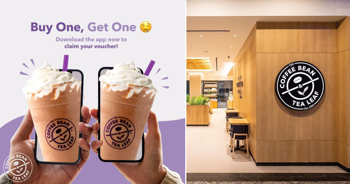 The Coffee Bean & Tea Leaf is offering 1-FOR-1 drinks when you download ...