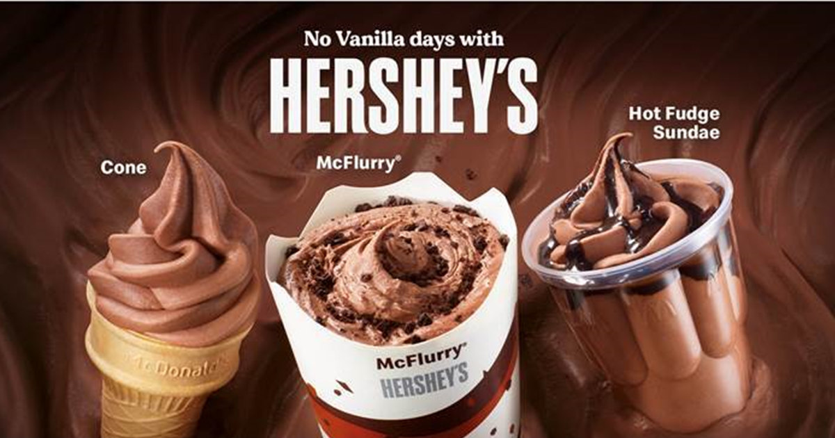 Hershey's McFlurry, Hershey's Cone & Hershey's Hot Fudge Sundae are now ...