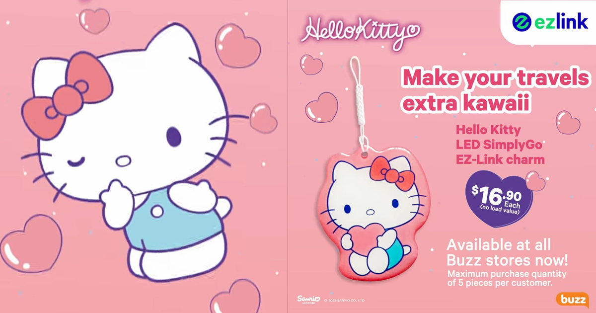 NEW Hello Kitty LED SimplyGo EZ-Link charm now available at $16.90 ...