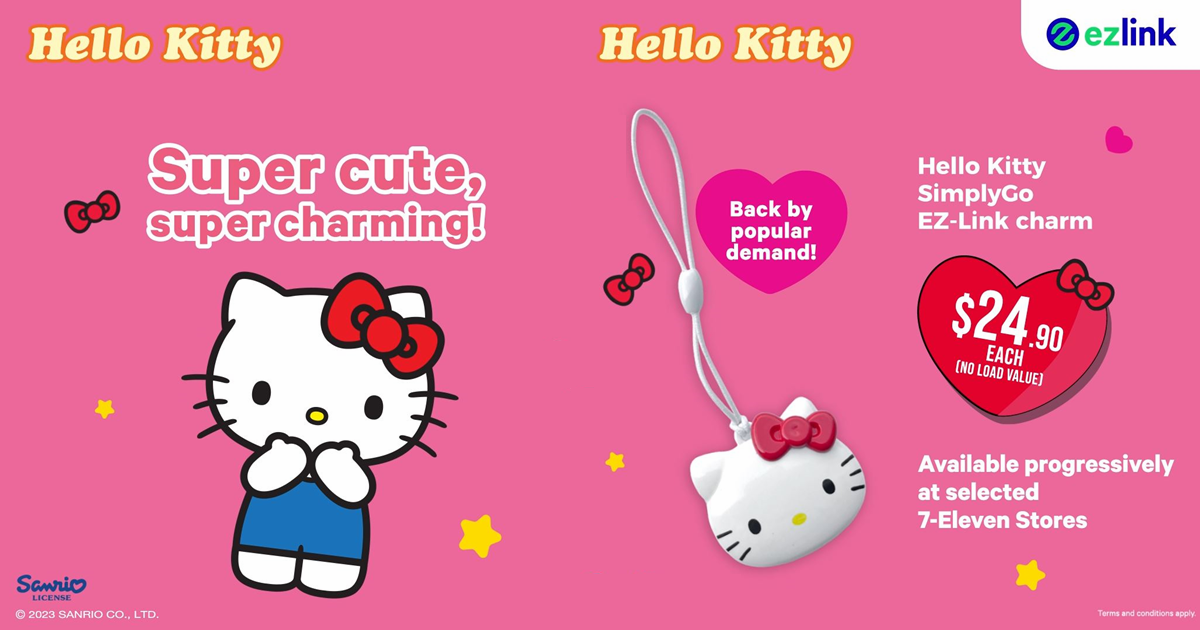 New Hello Kitty SimplyGo EZ-Link charm now available for $24.90 ...