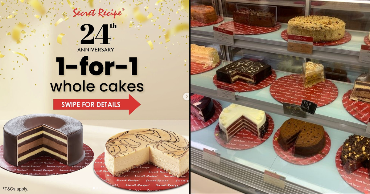 Secret Recipe Offering 1-For-1 Whole Cakes From 5 - 6 Oct 2023 ...
