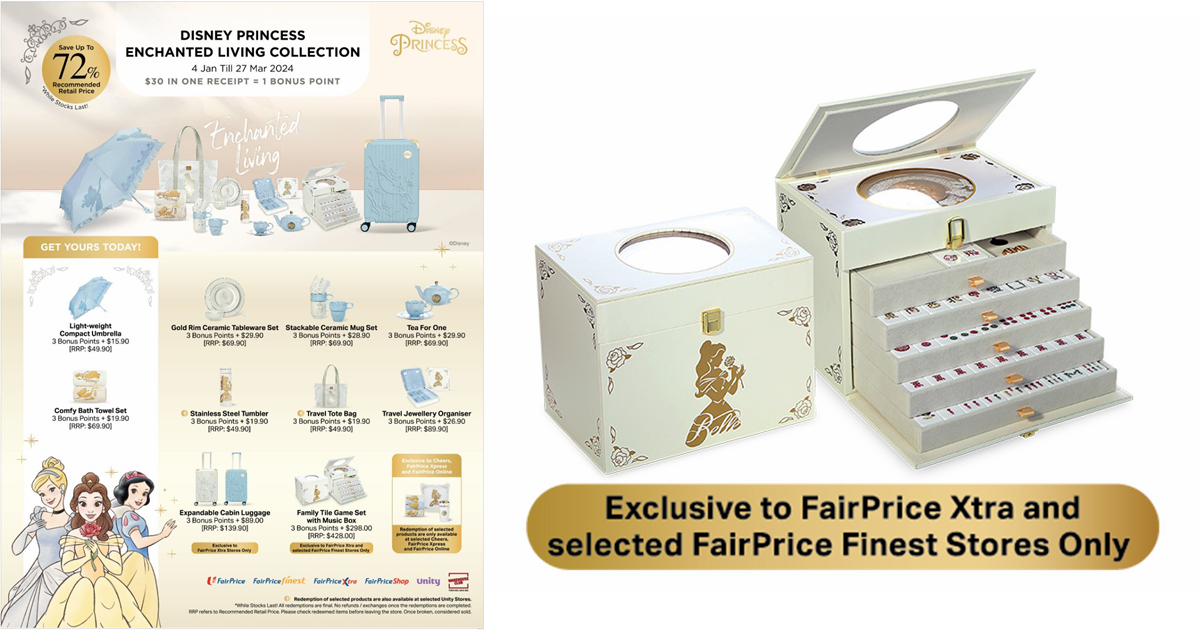 FairPrice Has Exclusive Disney Princess Mahjong Set & Other Merchandise ...