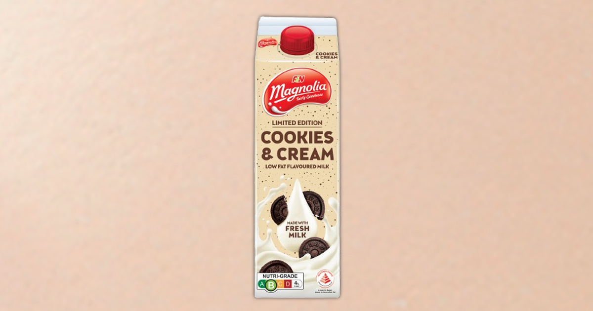 F&N MAGNOLIA Cookies & Cream Low Fat Flavoured Milk Now Available ...