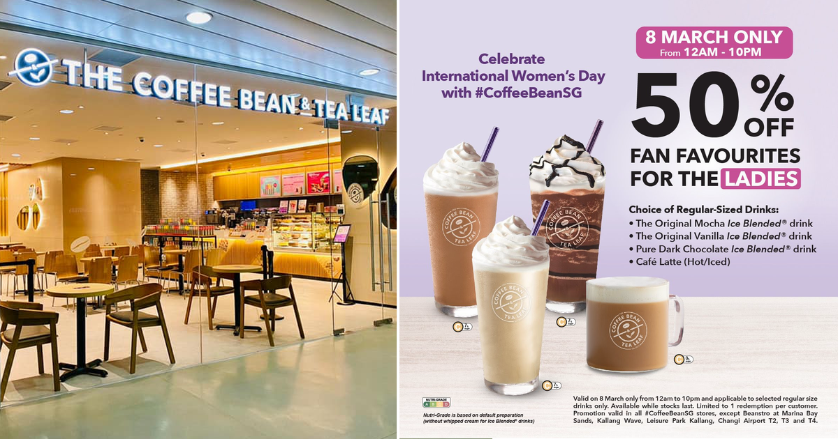 The Coffee Bean & Tea Leaf celebrates International Women Day with 50% ...