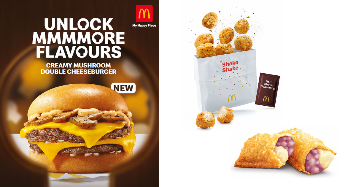 McDonald's launches new Creamy Mushroom Double Cheeseburger, Nori Shoyu ...