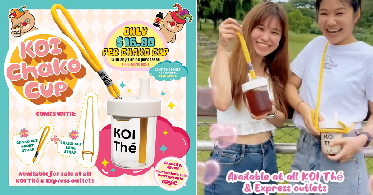KOI Thé now selling limited edition Chako Cup with straps so you can sip your BBT anywhere ...