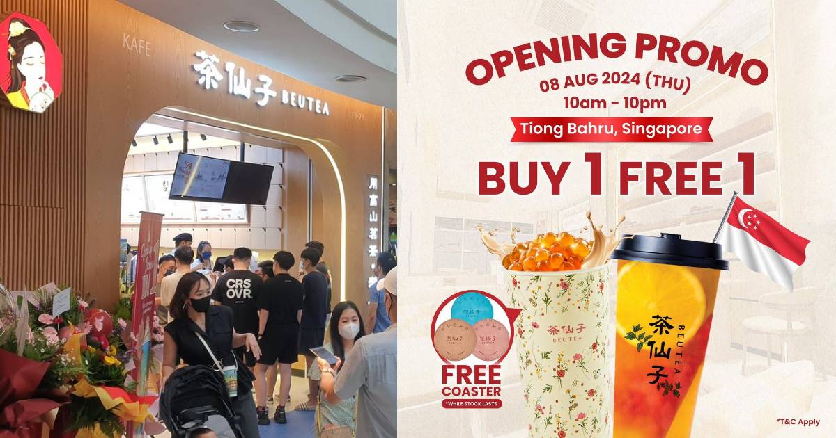 Bubble tea chain 茶仙子 Beutea opens first outlet in Tiong Bahru Plaza ...