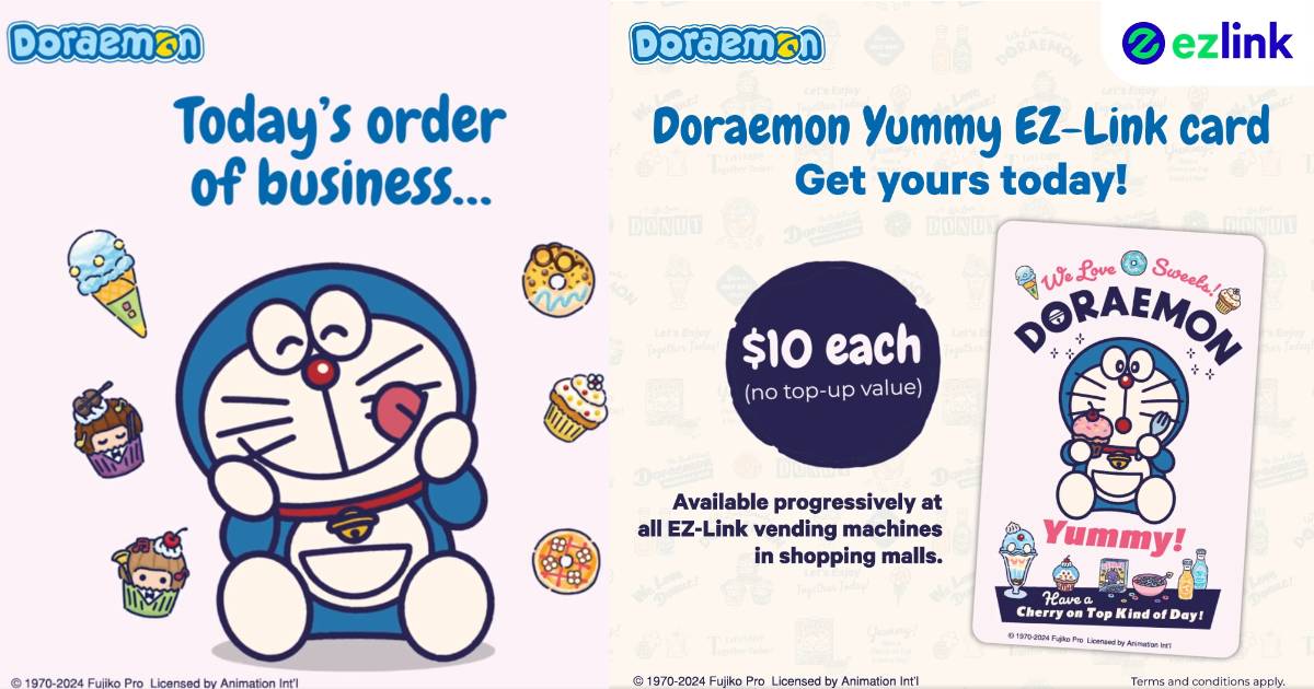 Doraemon Yummy EZ-Link card is now available at $10 each | MoneyDigest.sg