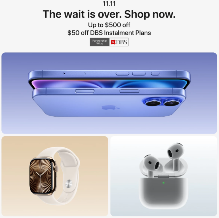 11.11 Sale: Apple Flagship Store on Shopee offering up to $500 off ...