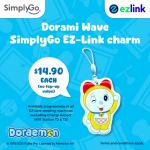 Dorami Wave SimplyGo EZ-Link charm available from $14.90 | MoneyDigest.sg