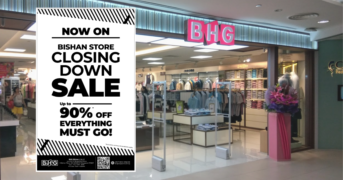 BHG Bishan is closing down and everything must go with up to 90% ...