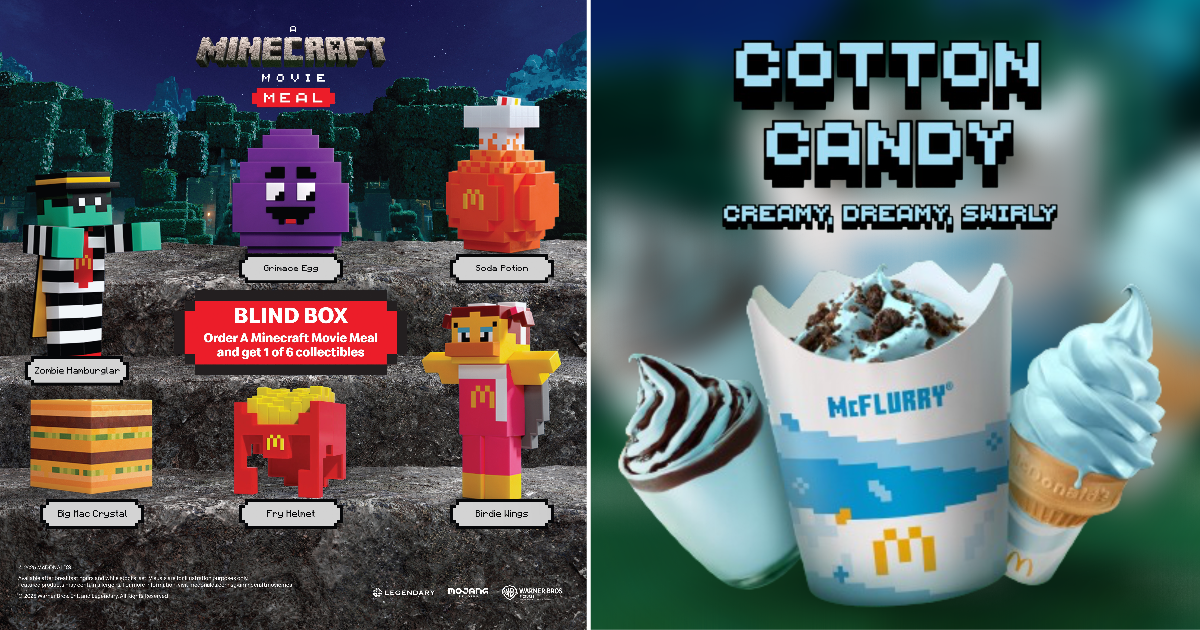 McDonald's unveils Minecraft Movie collectibles with all-new Cotton ...