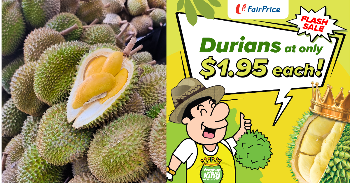 FairPrice Bedok North Selling Durians At Only $1.95 Each From 13 - 15 ...