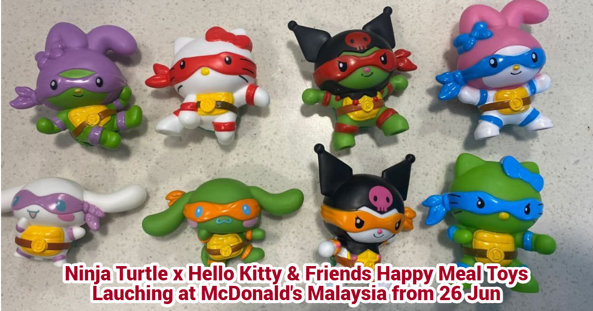 Teenage Mutant Ninja Turtles x Hello Kitty & Friends Happy Meal Toys ...