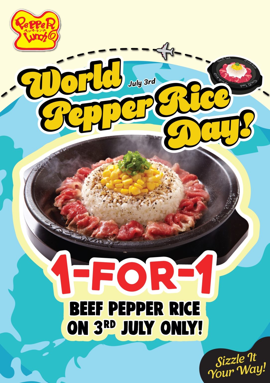 Pepper Lunch offering 1-for-1 Beef Pepper Rice at all outlets on 3 July ...
