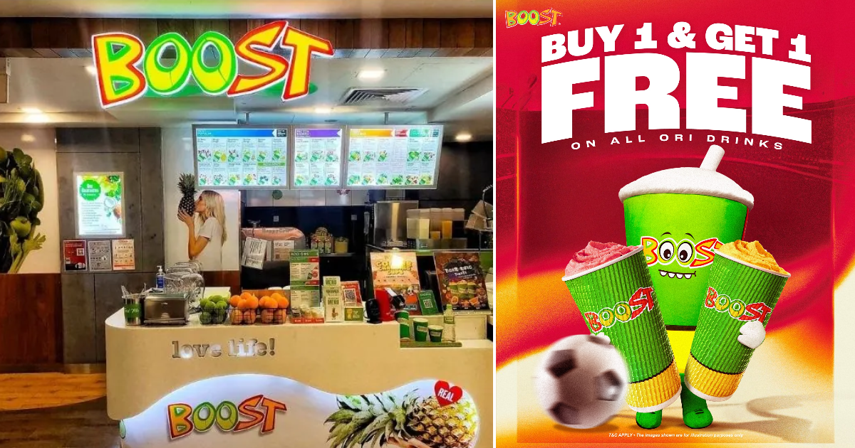 Boost Juice Bars offering Buy 1 Get 1 FREE on all drinks on 24 Jul 25 ...