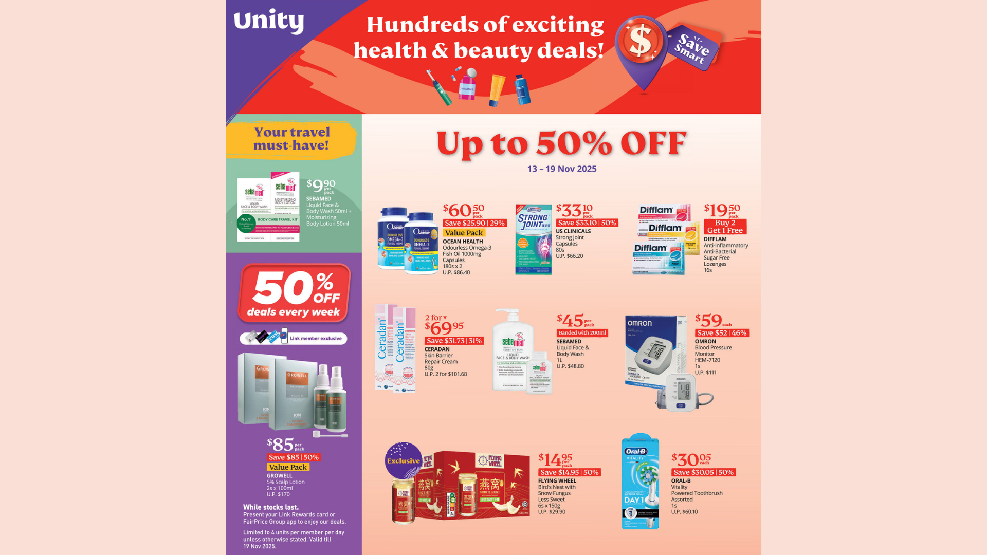 FairPrice/Unity Singapore has 'buy 1 get 1 free' offers, up to 50% off ...