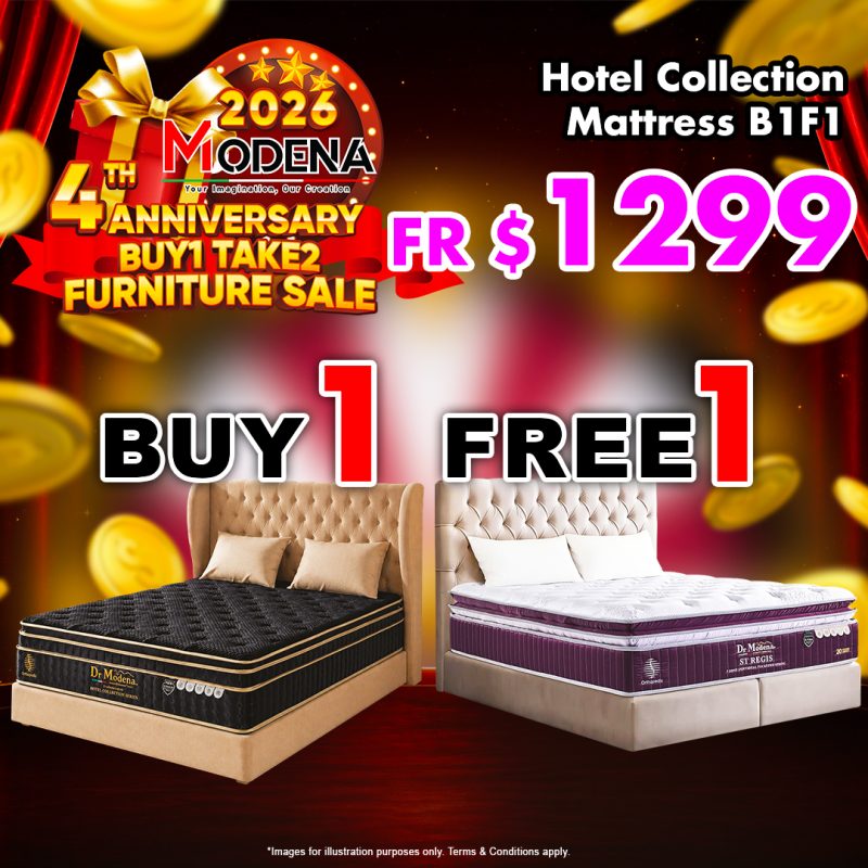 Modena Furnishing's 2-Day Sale Has BUY 1 FREE 1 Mattresses, Sofas From ...