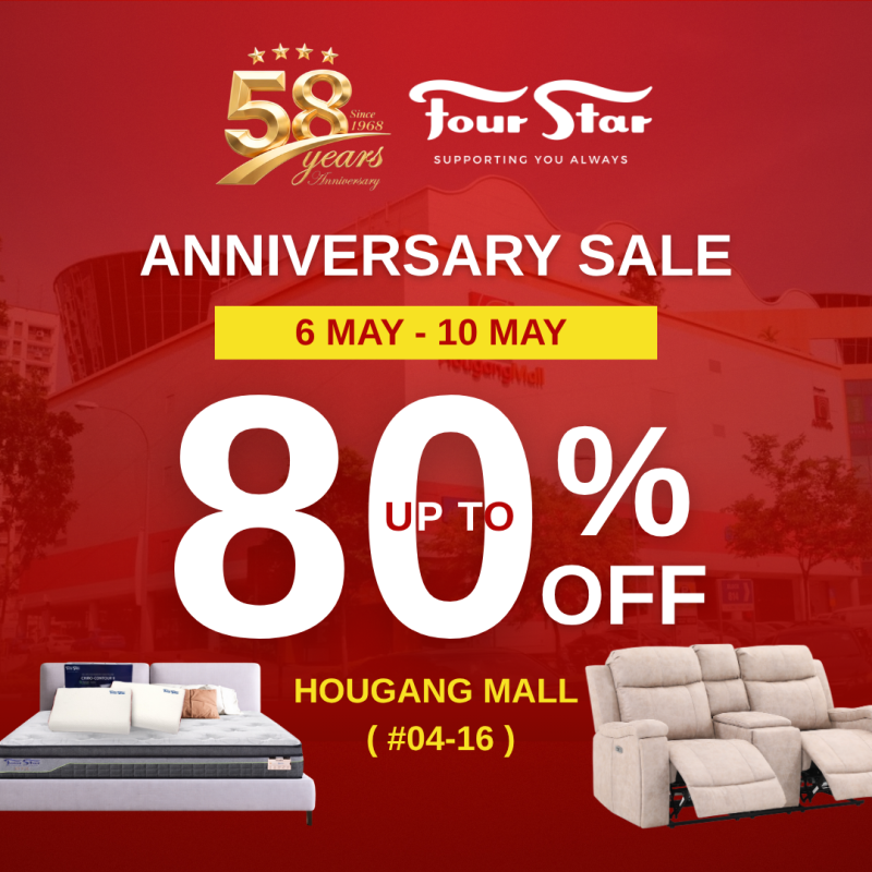 Four Star Marks 58 Years with Up to 80% OFF on Mattresses & Sofas at ...