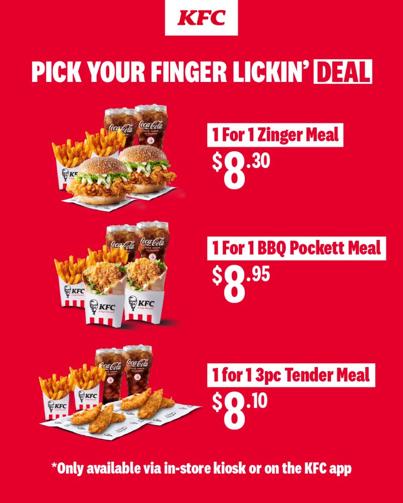 Lobang: KFC *SCAPE Has 1-For-1 Zinger, BBQ Pockett & Tender Meals From ...